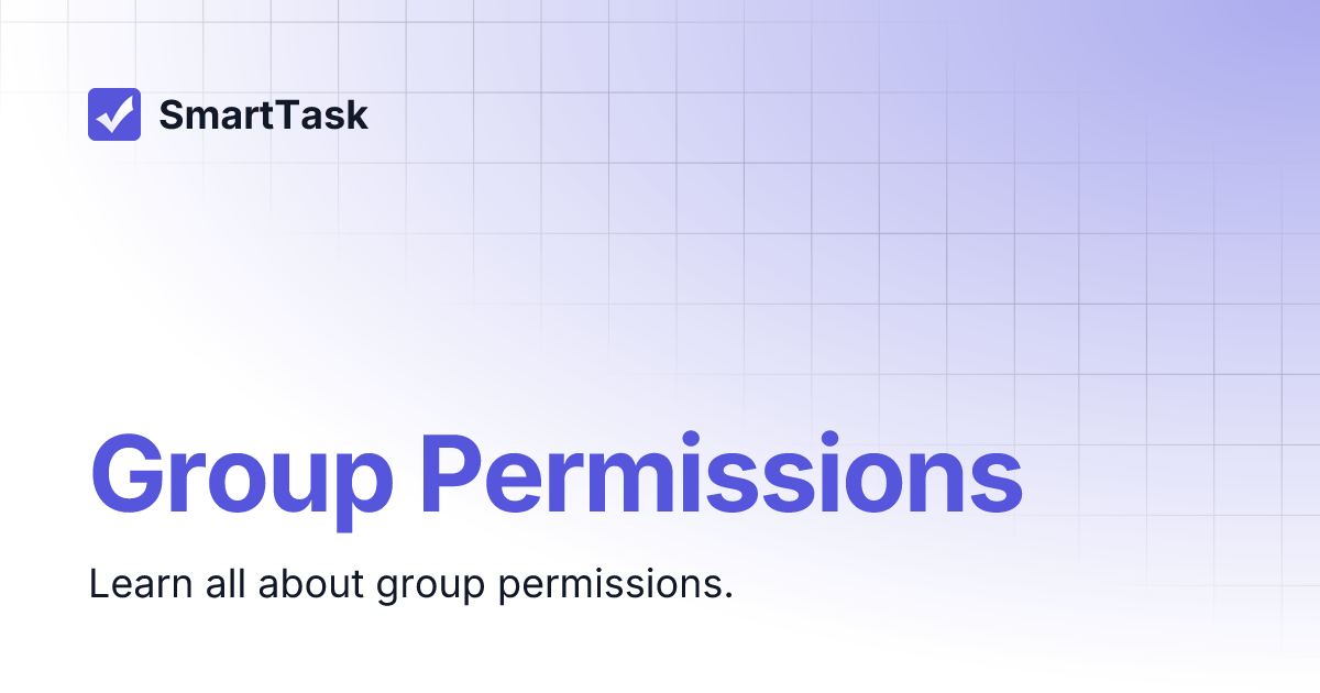 Group Permissions | SmartTask