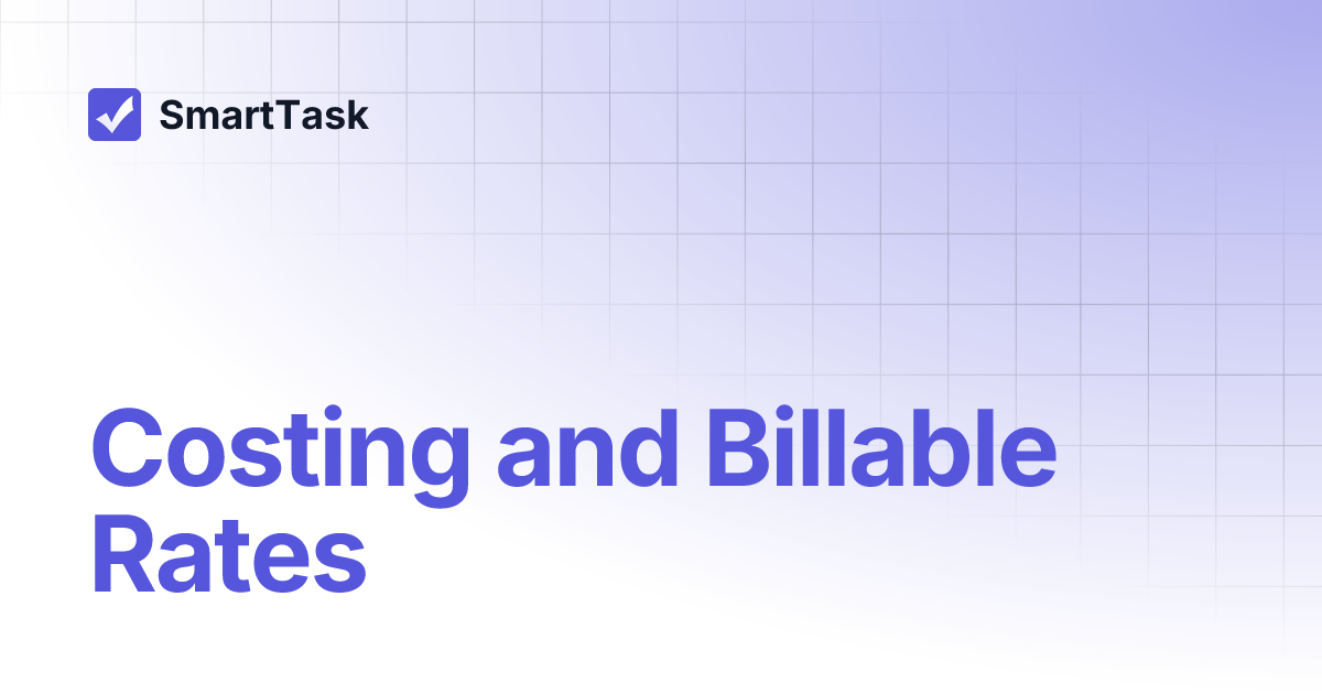 Costing and Billable Rates | SmartTask